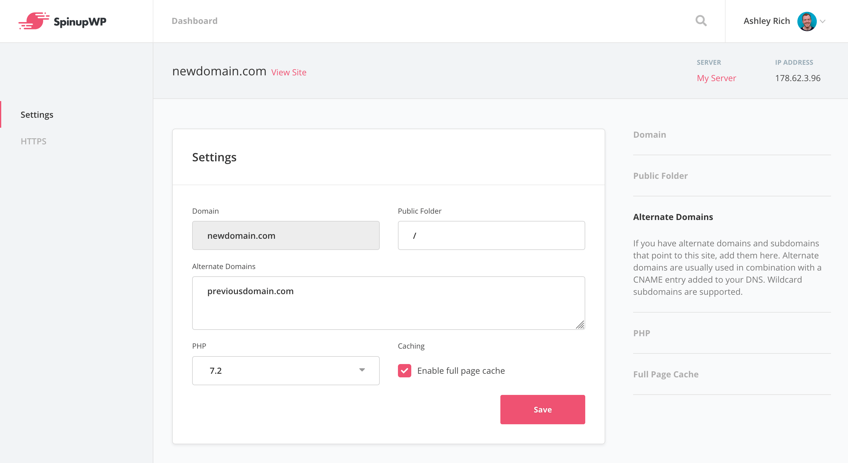 Changing The Primary Domain Of A Site SpinupWP
