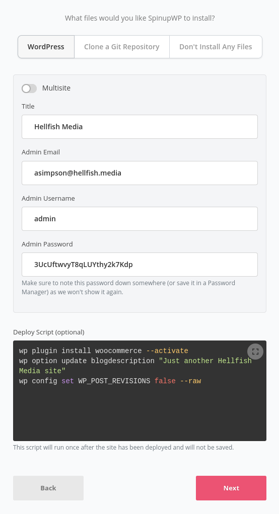Post deploy scripts for all site types - SpinupWP