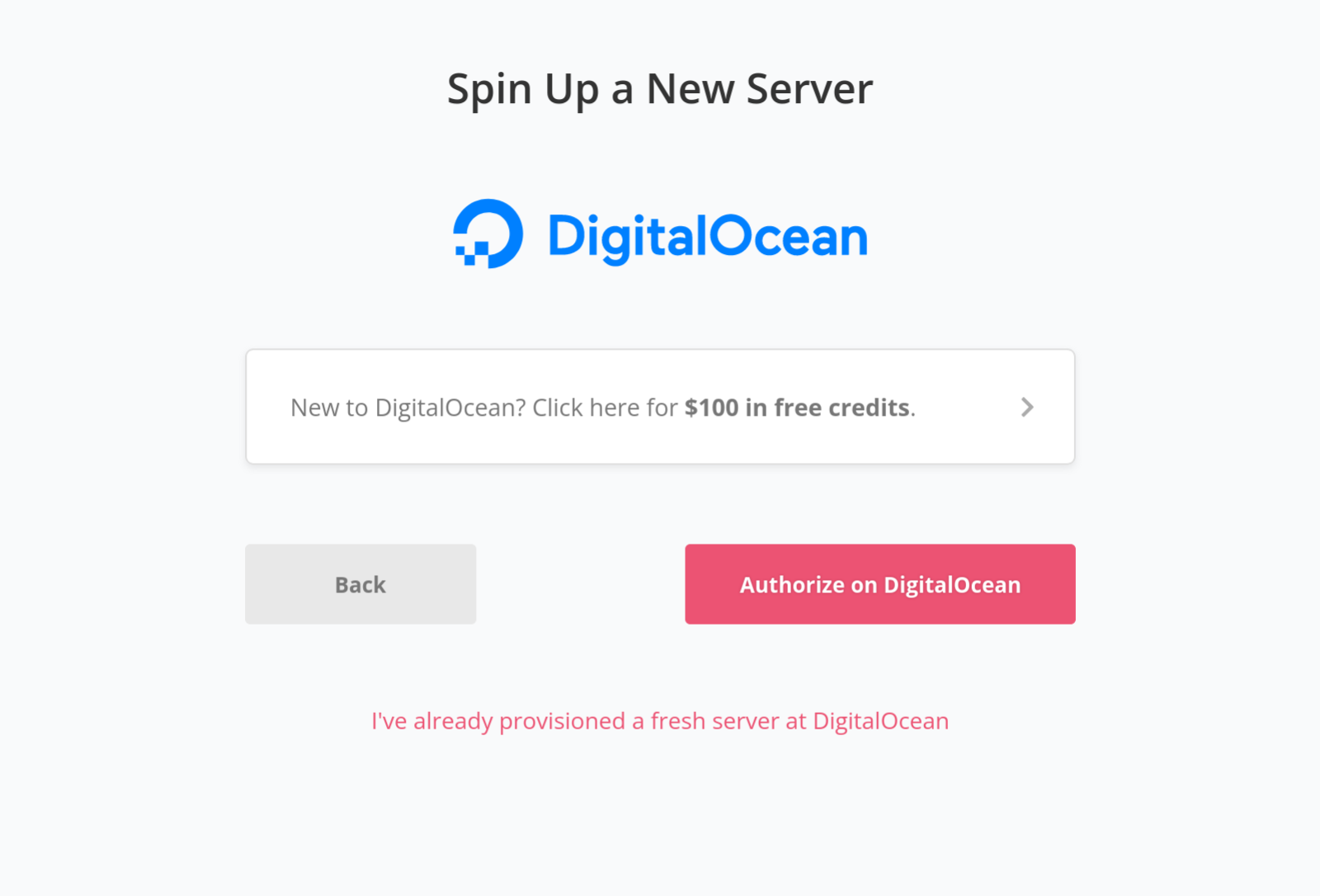 DigitalOcean OAuth - SpinupWP